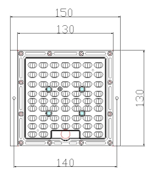 30W/60W IP66 PCB LED Module , 130x130mm LED Light Module Replacement