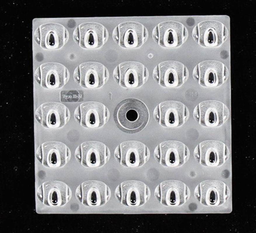TYPE III-M High Power LED Street Light Lens , Multi LED Lens With PCB Board