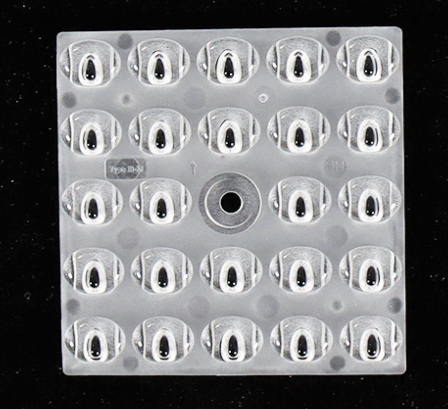 TYPE III-M High Power LED Street Light Lens , Multi LED Lens With PCB Board